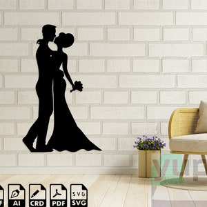 Wedding Couple Svg and Dxf Files, Love Vinyl and Laser Cut Files ...
