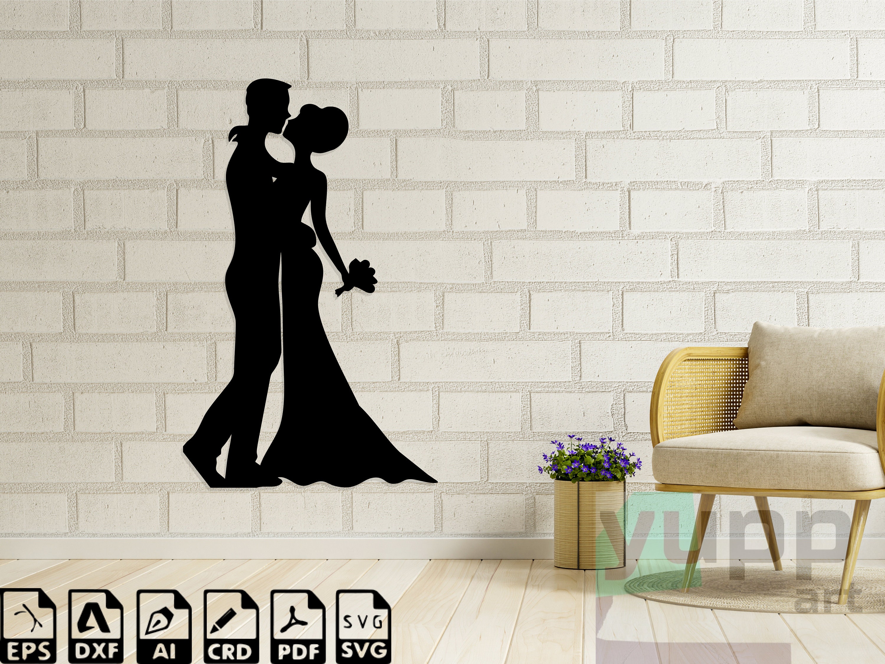 Wedding Couple Svg and Dxf Files, Love Vinyl and Laser Cut Files ...