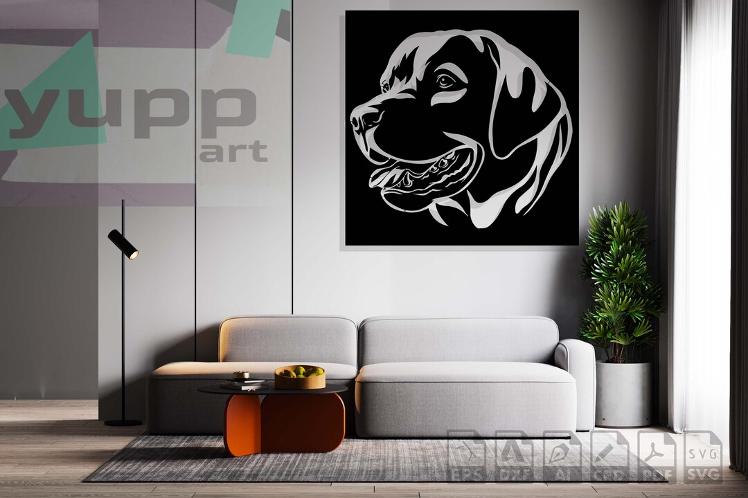 Labrador Dog Cnc Laser Cut Svg Dxf Pdf Engraving Decal Silhouette ...