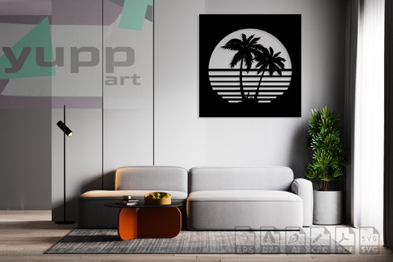 Beach Dxf Files Beach Laser Cut Beach Svg File for Cricut - Etsy