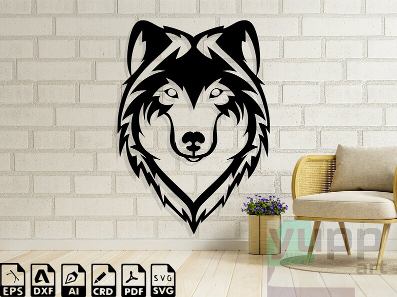 Wolf Dxf Glowforge File Wolf Head Clipart Wolf Head Cnc - Etsy