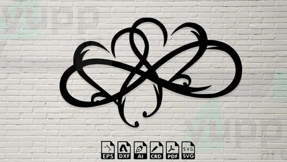 Infinity Heart Dxf Files Infinity Heart Laser Cut Infinity - Etsy
