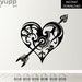 Arrow Heart Svg for Cricut, Love Cnc Laser Cut Files, Mechanic Heart ...