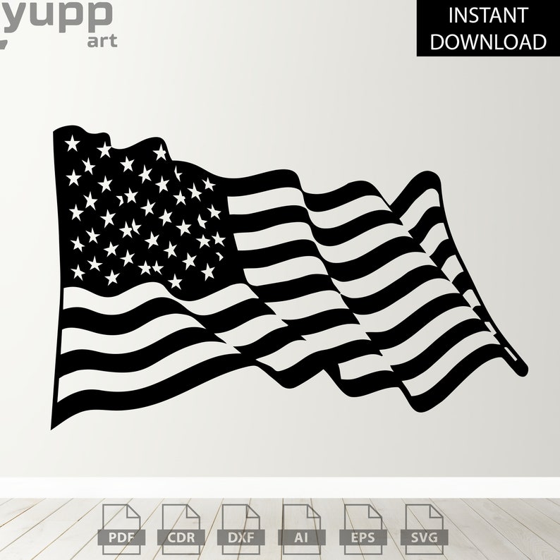 America Flag Dxf Files America Flag Laser Cut America Flag Svg - Etsy