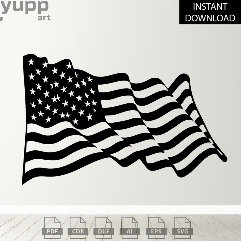 American Flag Dxf - Etsy