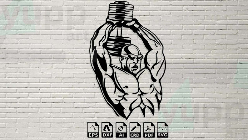 Tricep Muscle Body Workout Laser Cut Svg Dxf Pdf Engraving - Etsy