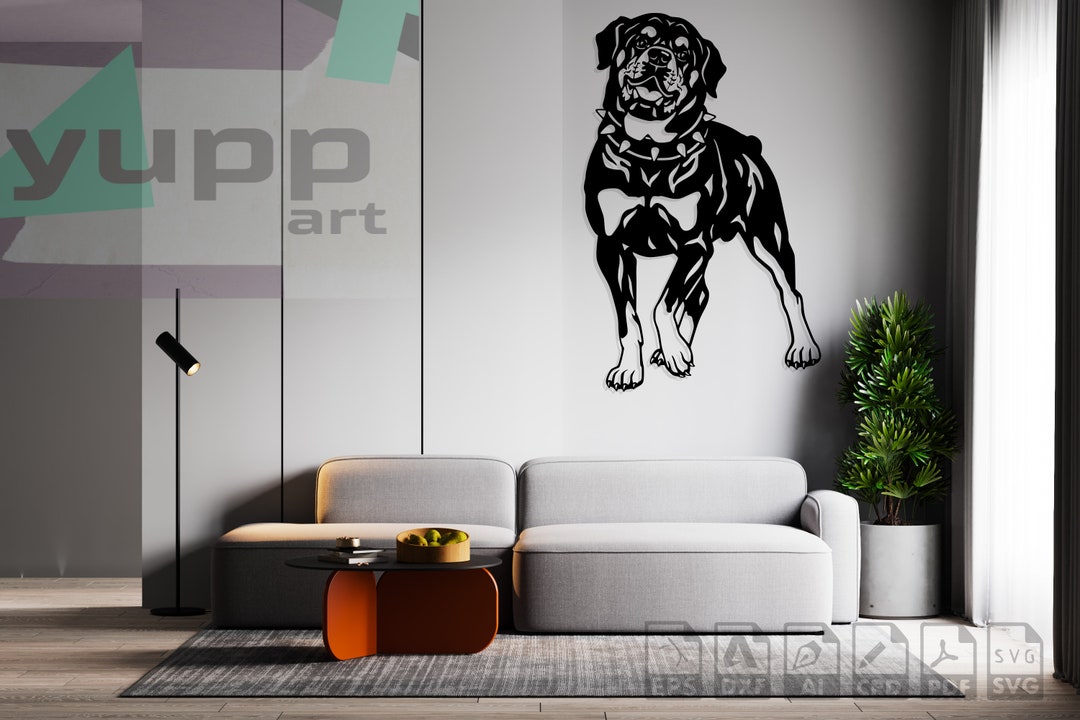 Rottweiler Dog Dxf Files Rottweiler Dog Laser Cut Rottweiler Dog Svg ...