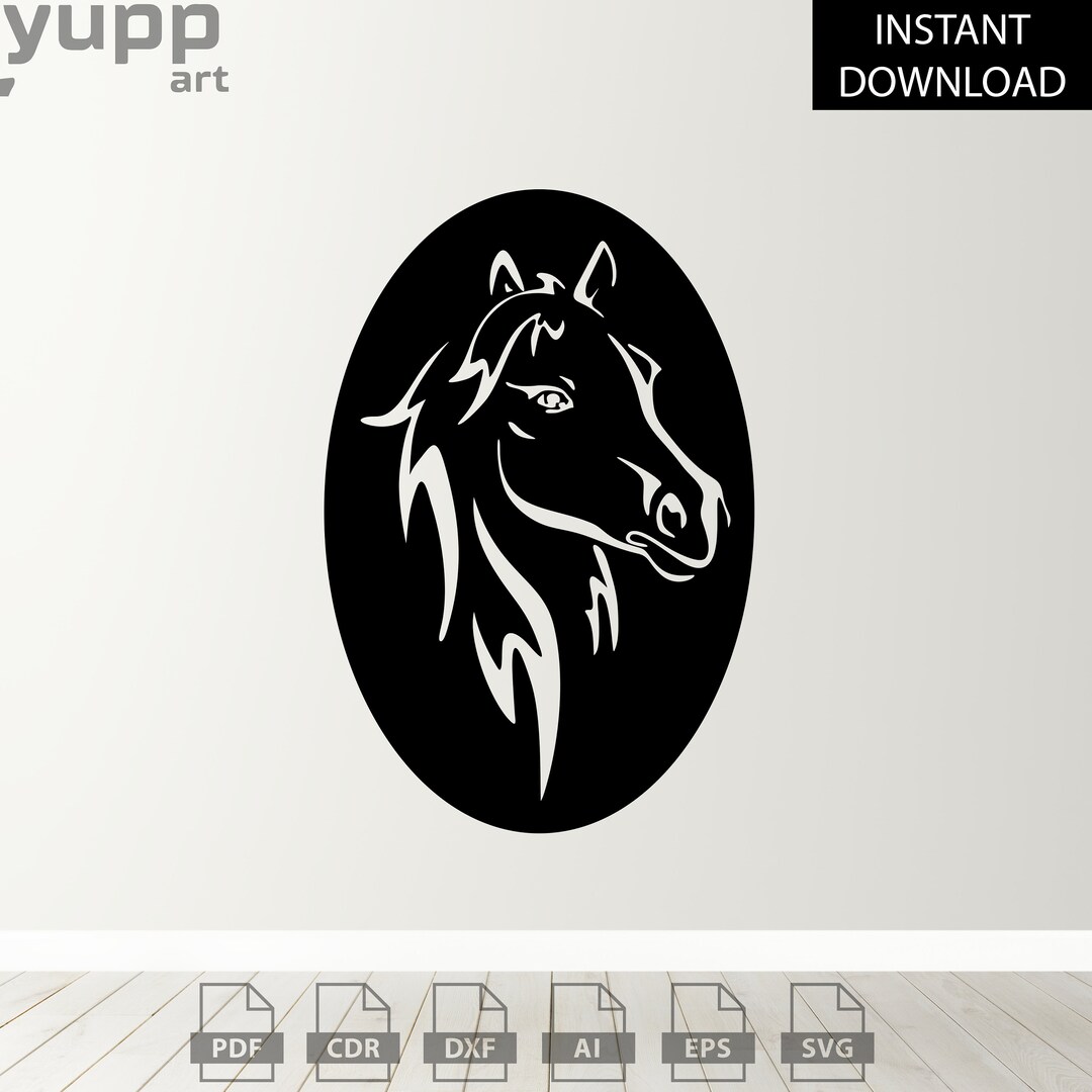 Horse Svg and Dxf, Animal Cut and Print Files, Equestrian Cnc Router ...
