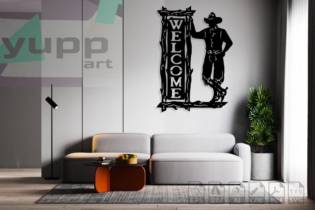 Welcome Sign Dxf Files Welcome Sign Laser Cut Welcome Sign Svg File for ...