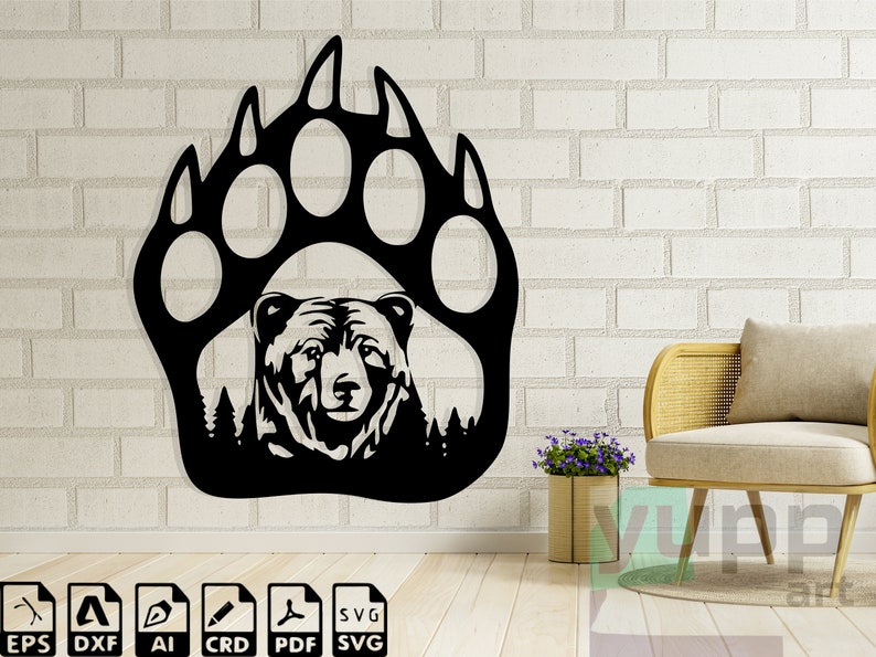 Bear Svg for Cricut Bear Paw Cnc Laser Cut Files Mama Bear - Etsy