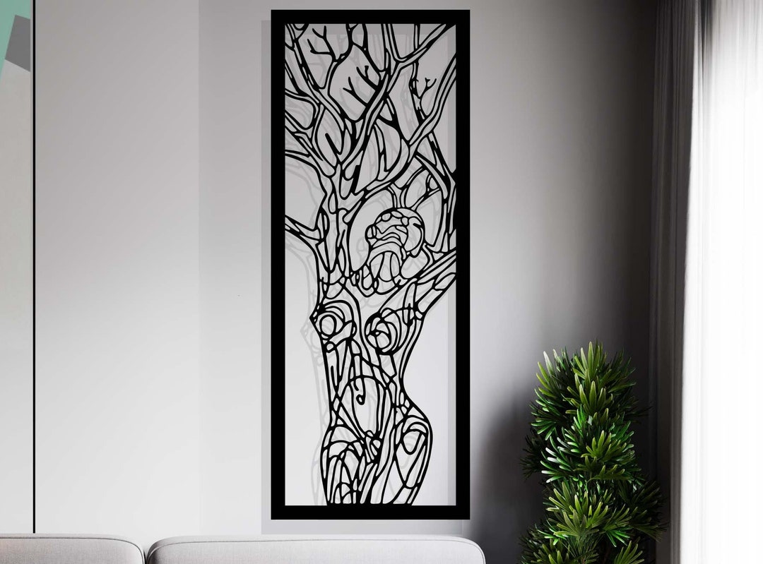 Tree Woman Dxf Files Tree Woman Laser Cut Tree Woman Svg File for ...