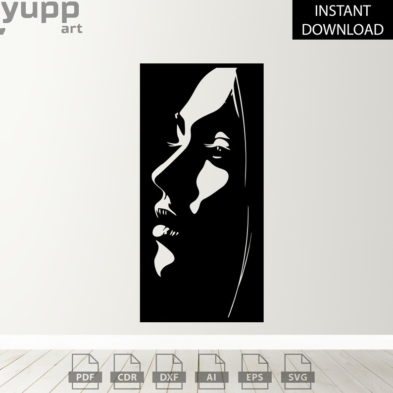 Woman Svg File for Cricut Girl Silhouette Lady Cnc Cut - Etsy