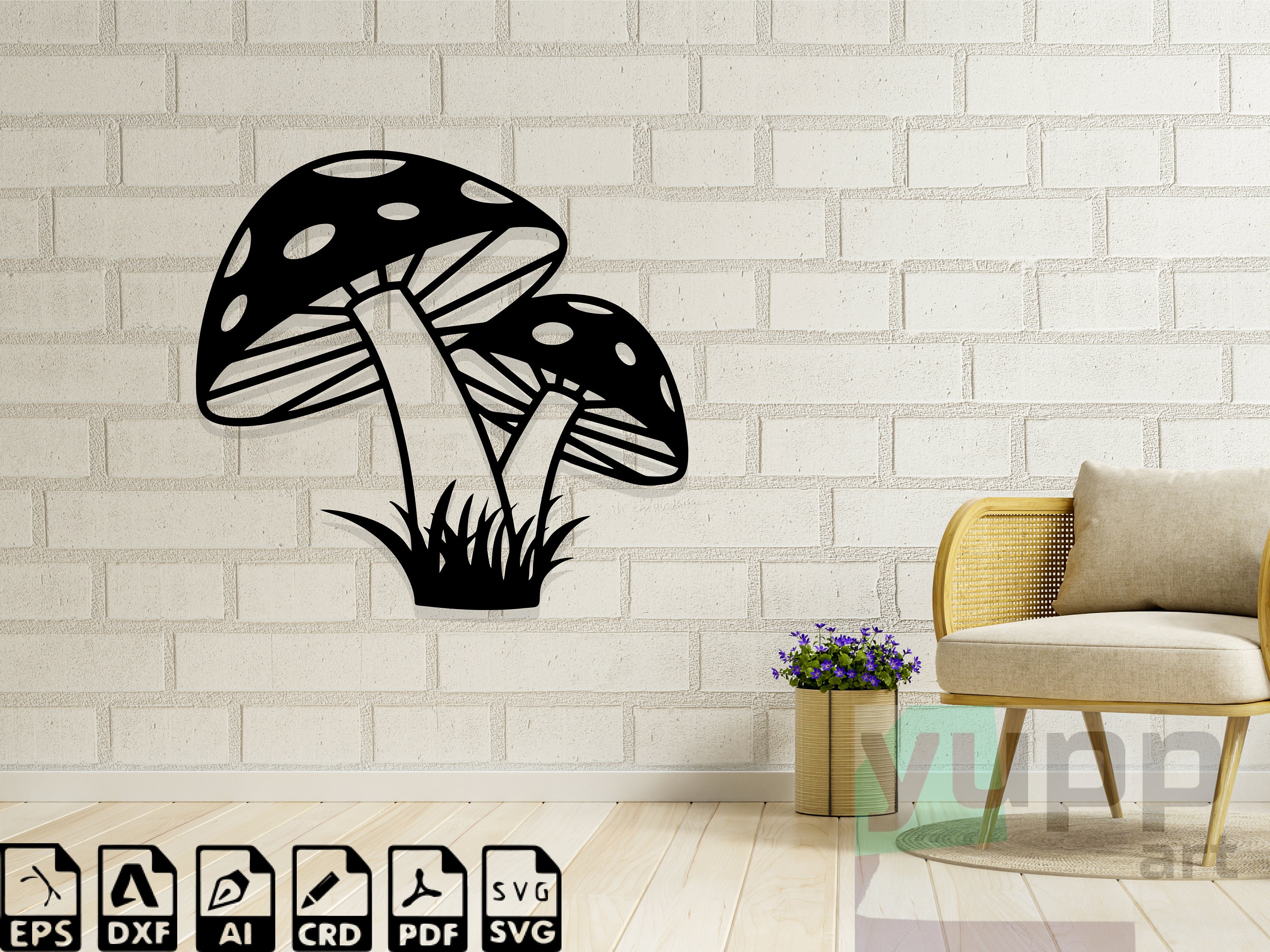 Mushroom Svg, Clipart, Print and Cut Files L Vector Design, Cricut ...
