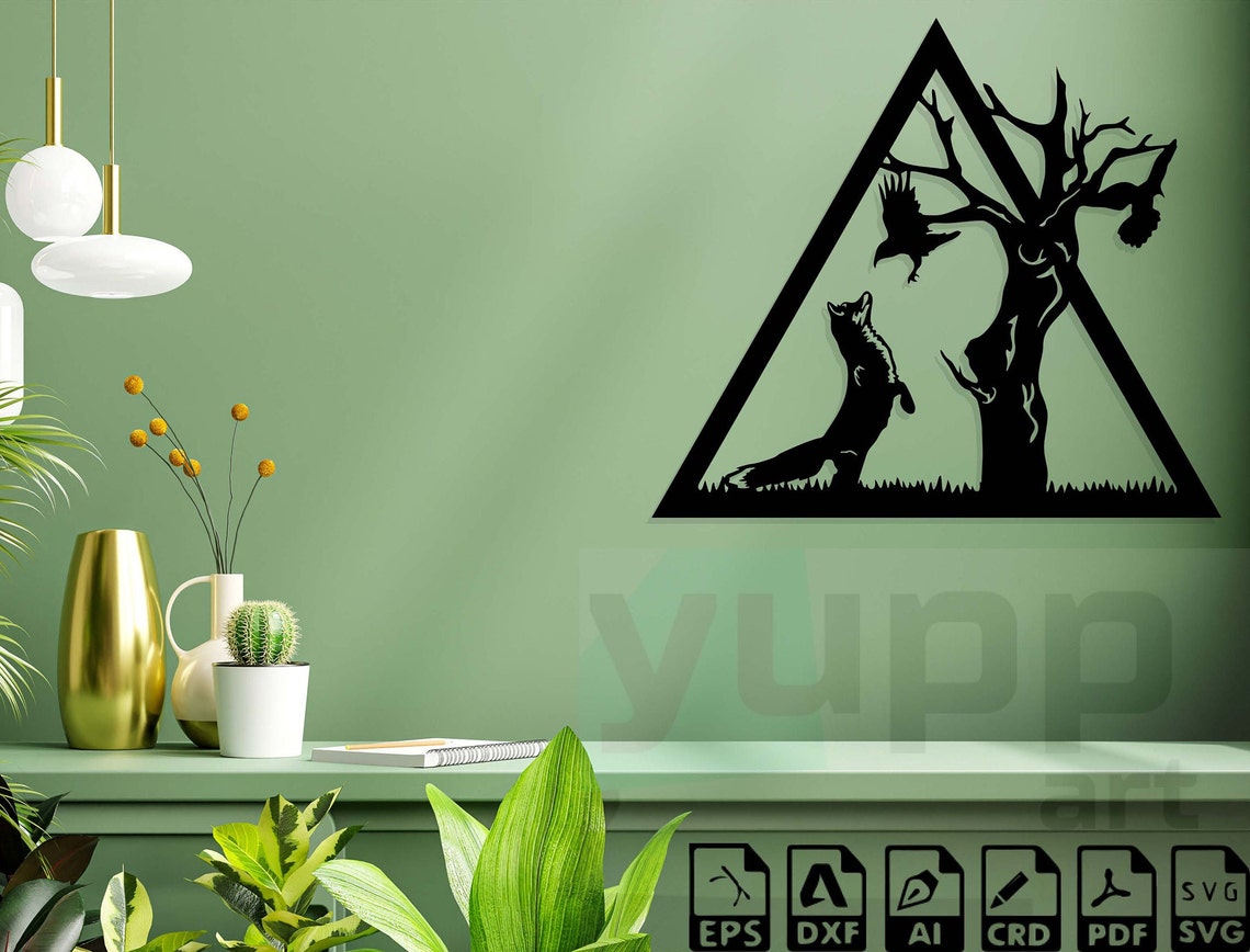 Fuchs-Jagd-Svg-Dateien, Fuchs Dxf-Schnitt und Druck-Dateien, Laser ...