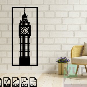 Big Ben Svg and Dxf, London Cut and Print Files, England Cnc Router ...