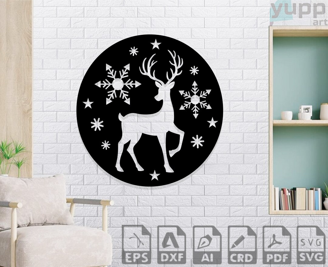 Christmas Svg File Cricut Deer Dxf Files Christmas Tree Laser Cut Noel ...