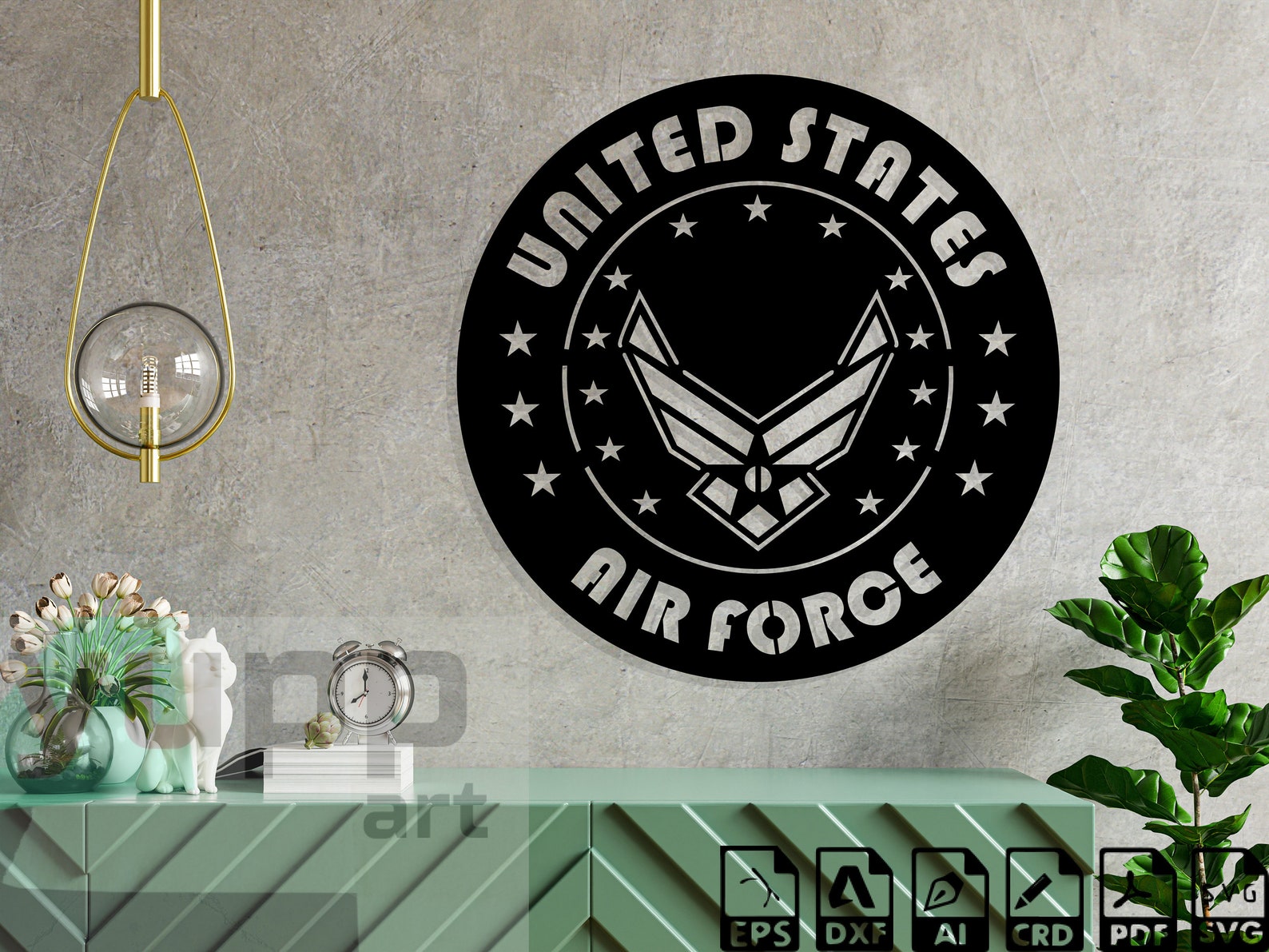 Us Air Force Svg, Dxf Cut Files, Laser Cut Us Air Force Svg File for ...