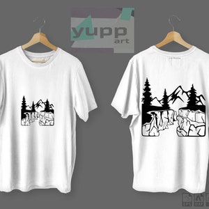 Mountain Lake Dxf Files Mountain Lake Laser Cut Mountain Lake Svg File ...