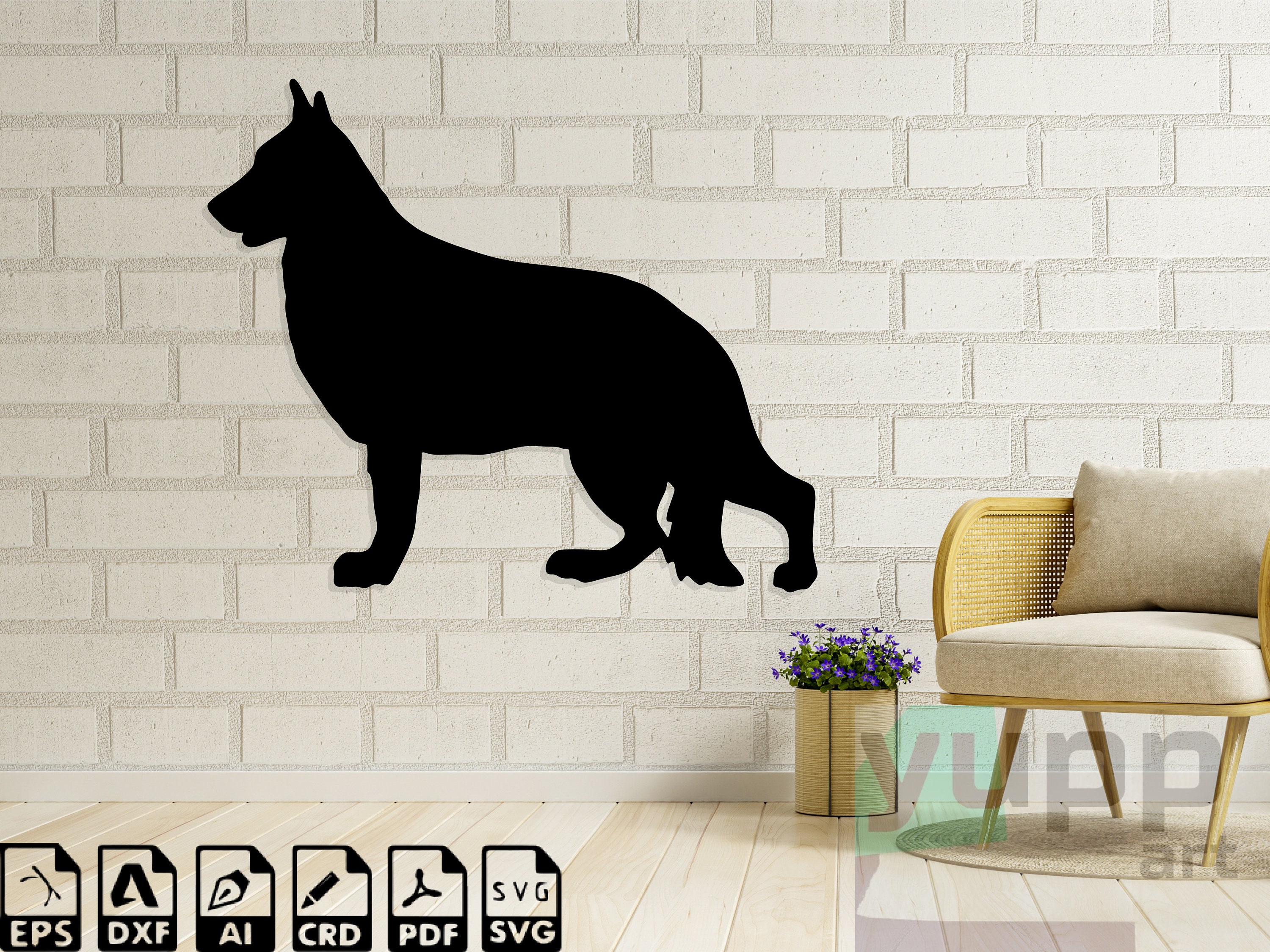 Perro Svg Para Cricut Silueta De Pastor Alemán Dog Lover Cnc - Etsy México