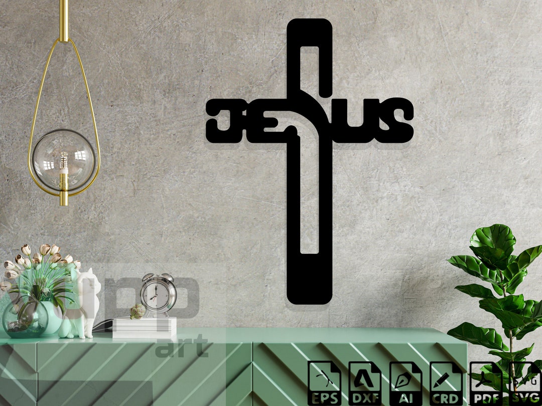 Jesus Cross Dxf Files Jesus Cross Laser Cut Jesus Cross Svg File for ...