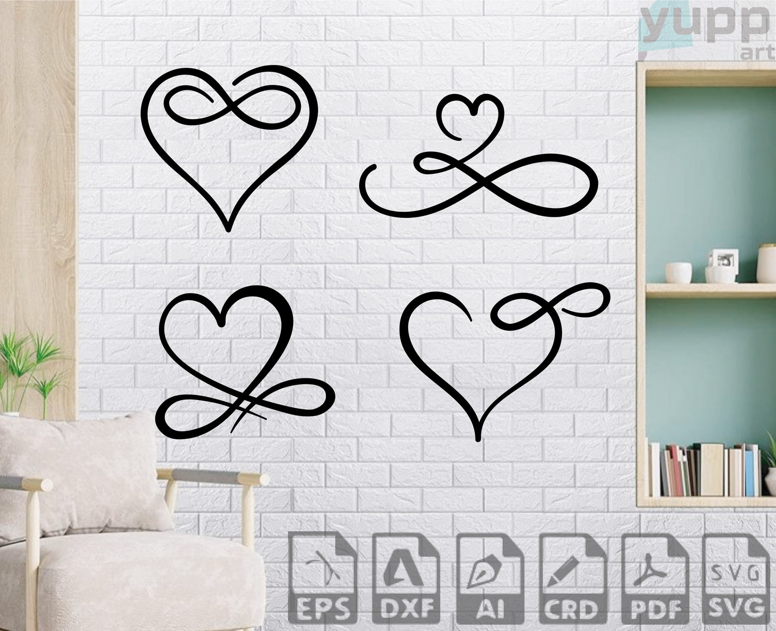 Infinity Heart Bundle SVG Love Clipart - Etsy