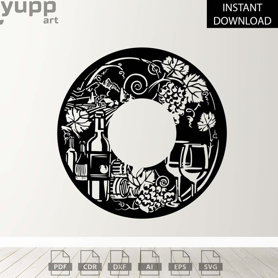 Wine Grape Dxf Files Wine Grape Laser Cut Wine Grape Svg File - Etsy