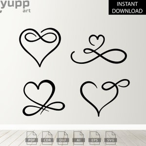 Infinity Heart Bundle SVG, Love Clipart - Etsy