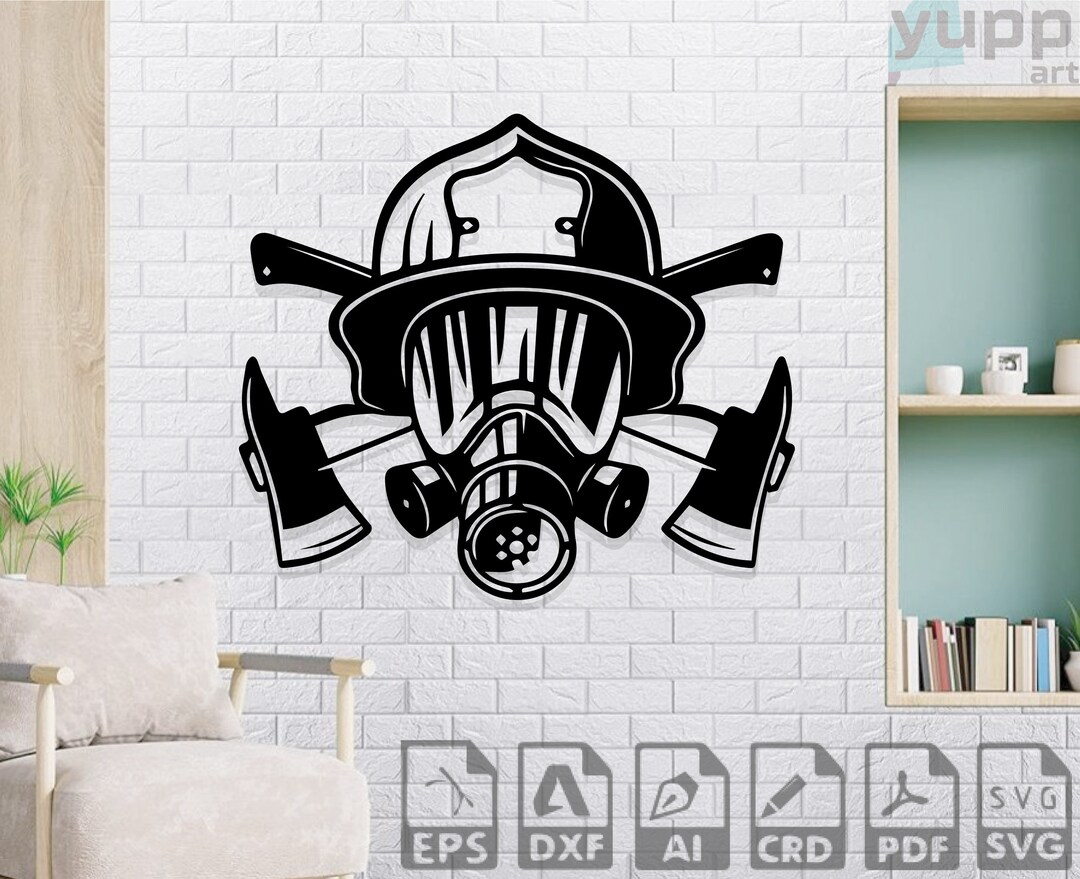 Firefighter Dxf Files Firefighter Laser Cut Firefighter Svg File for ...