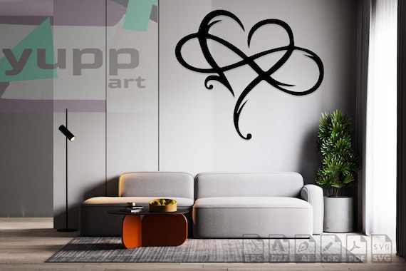 Infinity Heart Dxf Files Infinity Heart Laser Cut Infinity - Etsy