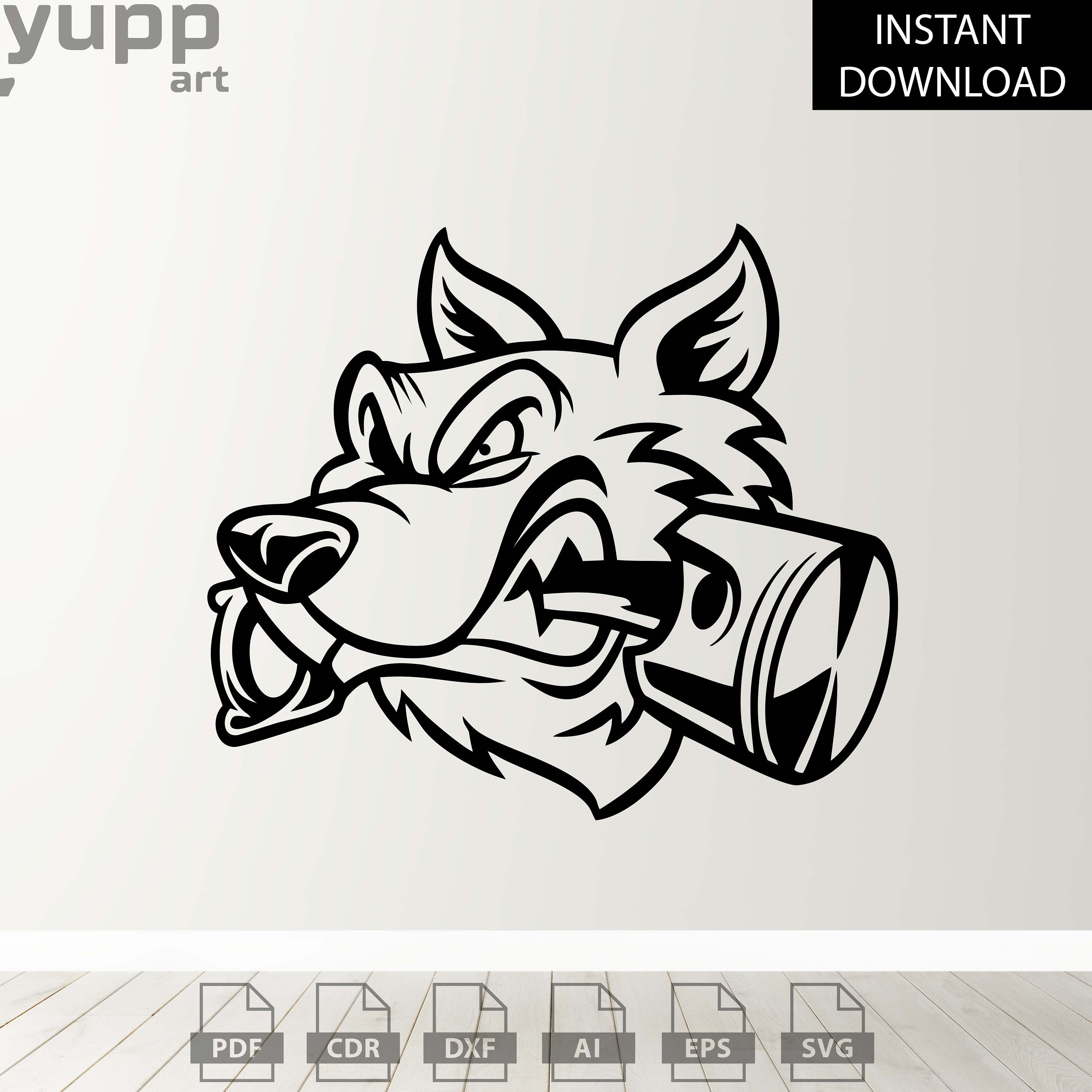 Angry Dog Dxf Files Angry Dog Laser Cut Angry Dog Svg File for - Etsy ...