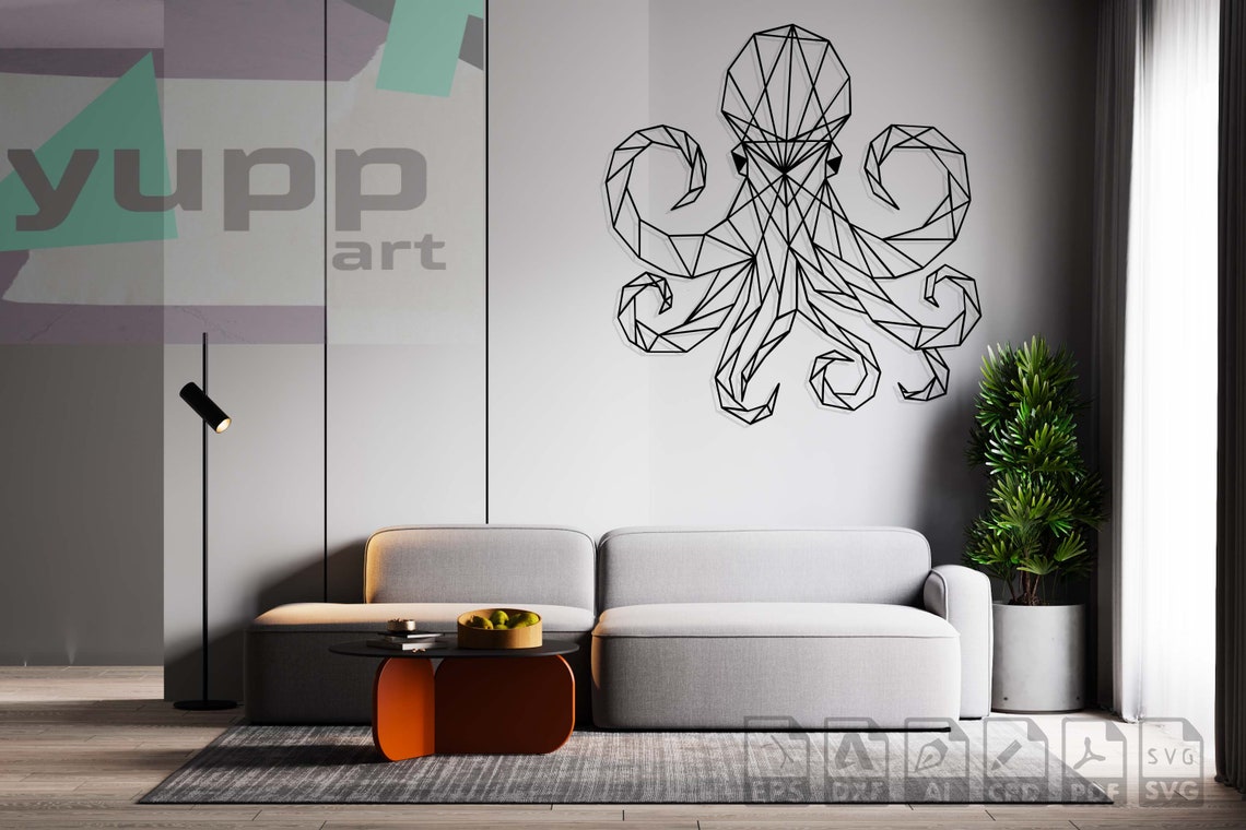 Octopus Dxf Files Octopus Laser Cut Octopus Svg File for - Etsy