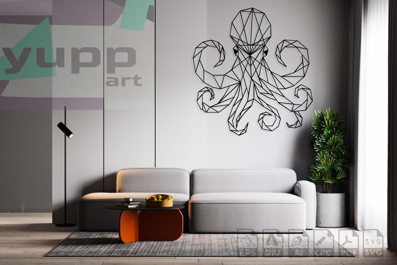 Octopus Dxf Files Octopus Laser Cut Octopus Svg File for - Etsy