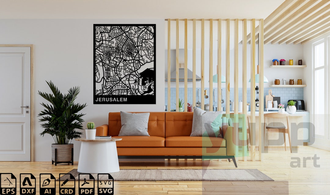 Jerusalem Svg Files, Jewish Laser Cut, Israel Dxf File, for Cricut ...