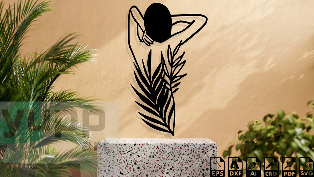 Woman Leaf Spring Autumn Lady Laser Cut Svg Dxf Pdf Engraving Decal ...