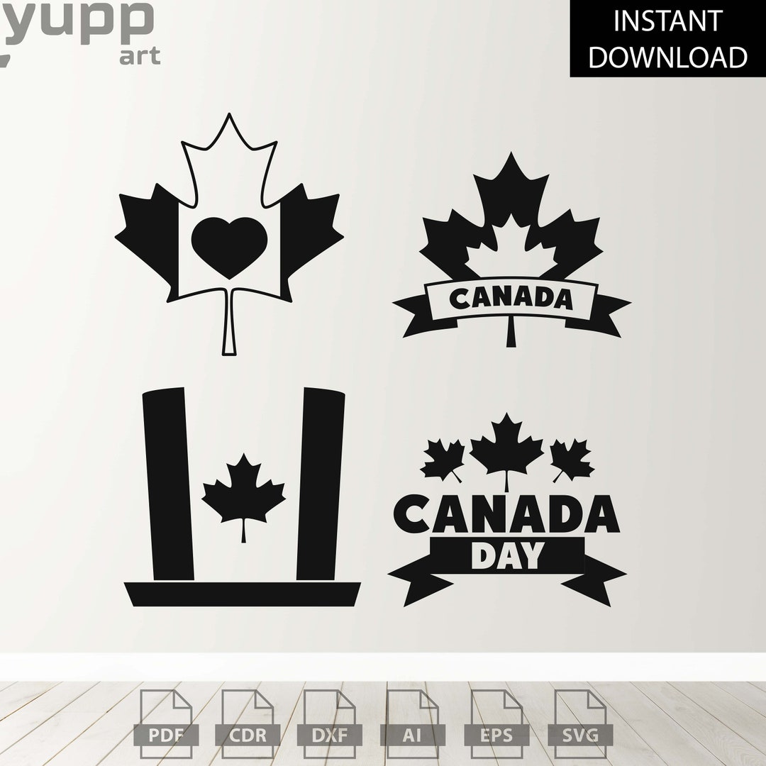 Canada Flag Svg Files, Canada Day Cut and Print Files, Canadian Svg ...