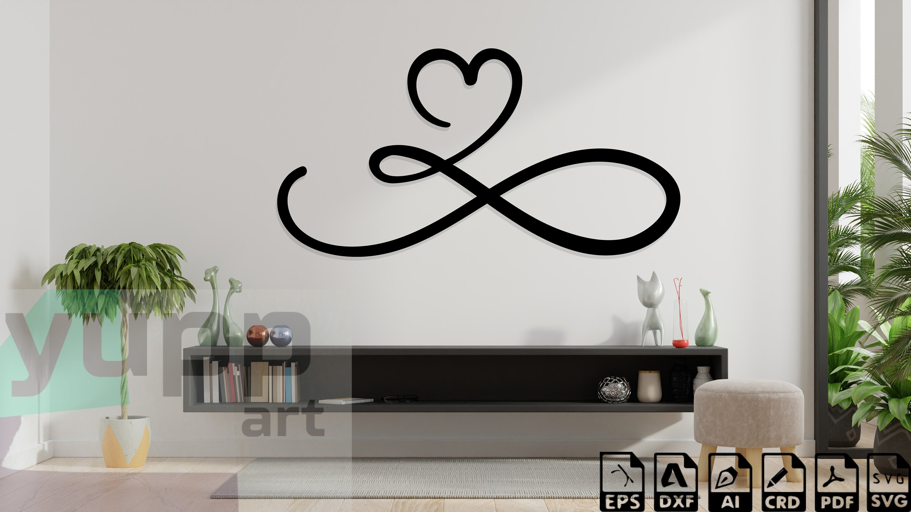 Infinity Heart Svg Love Metal Wall Decor Laser Cut Svg Dxf Pdf - Etsy