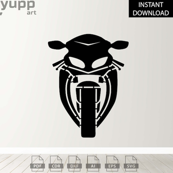 Motorcycle Template Files Laser Cut Svg Dxf Pdf Engraving | Etsy
