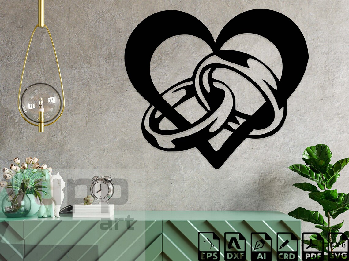 Love Ring Dxf Files Love Ring Laser Cut Love Ring Svg File for - Etsy
