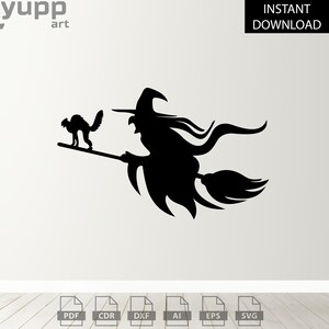Halloween Witch Dxf Files Halloween Witch Laser Cut Witch Svg File for ...