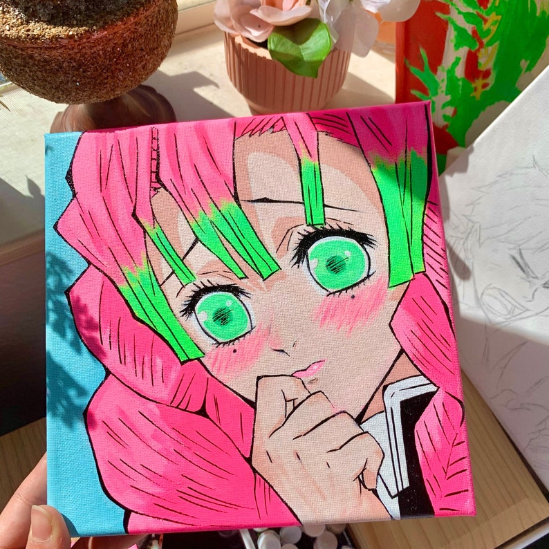 Aesthetic Mitsur Love Hashira Anime Girl Manga Acrylic Canvas - Etsy