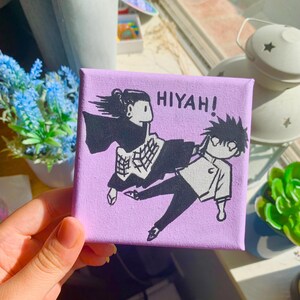 Aesthetic Cursed Sorcery Anime Jujutsu Kai Manga Boy Acrylic Canvas ...