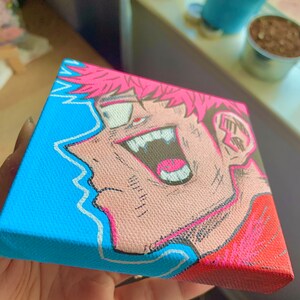 Aesthetic Cursed Sorcery Anime Jujutsu Kai Manga Boy Acrylic Canvas ...