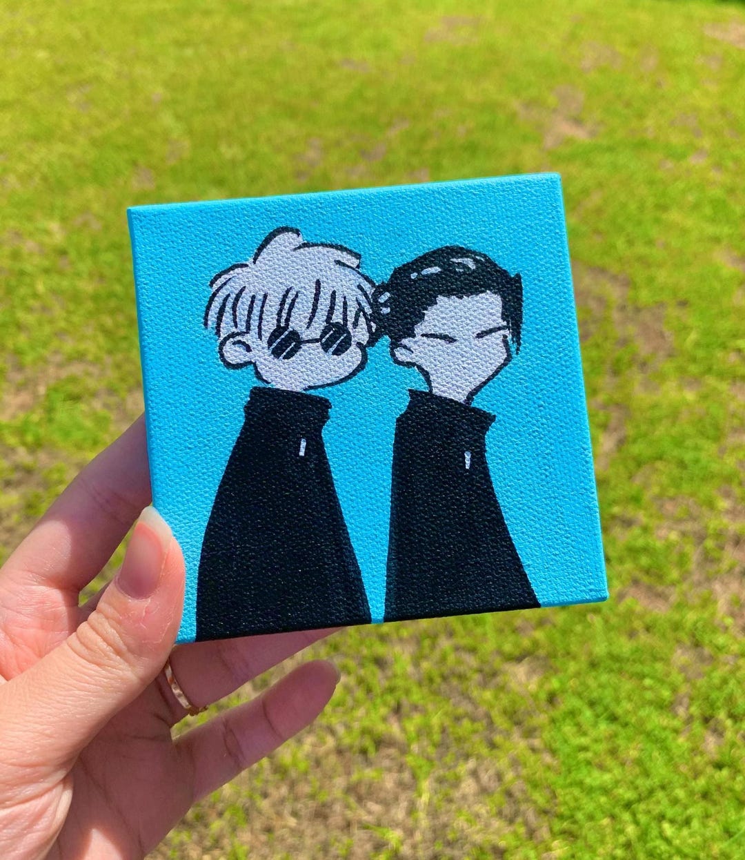 Aesthetic Cursed Sorcery Anime Jujutsu Kai Manga Boy Acrylic Canvas ...