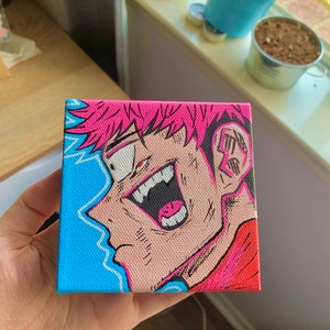 Aesthetic Cursed Sorcery Anime Jujutsu Kai Manga Boy Acrylic Canvas ...