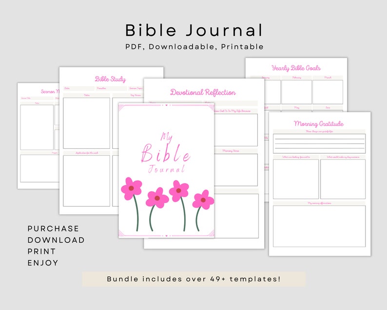 Bible Journal Bundle| Prayer Journal| Prayer Planner| Christian Journal ...