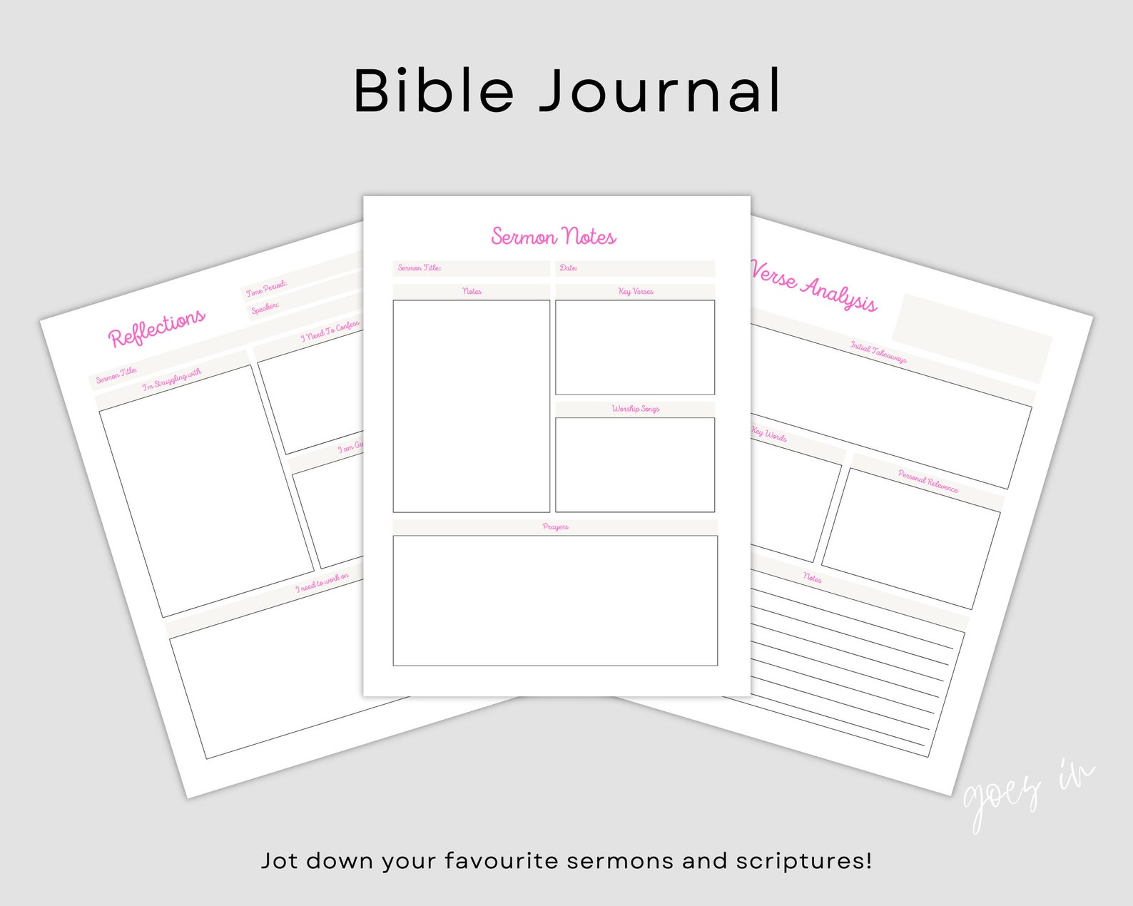 Bible Journal Bundle| Prayer Journal| Prayer Planner| Christian Journal ...