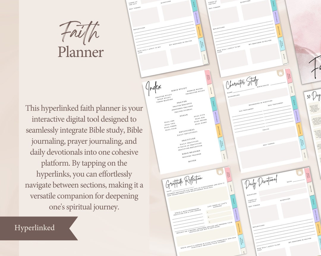 Faith Digital Planner | Bible Study Planner | Daily Devotional ...