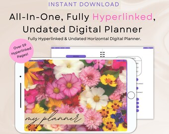 All in One Digital Planner Undated - Etsy UK