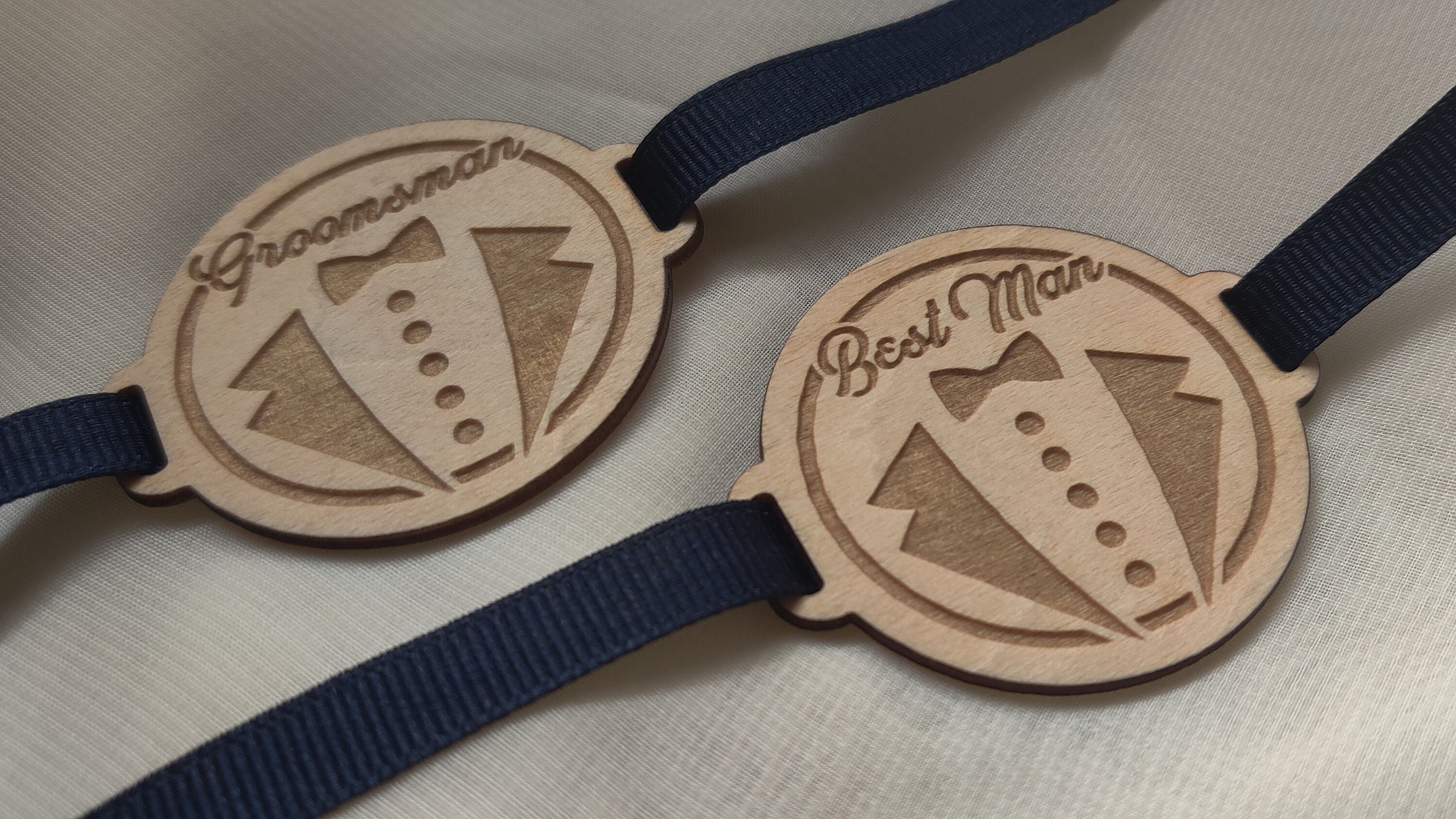 Personalized Groomsman Gift Tags set Wedding Favors Laser Engraved Wood ...