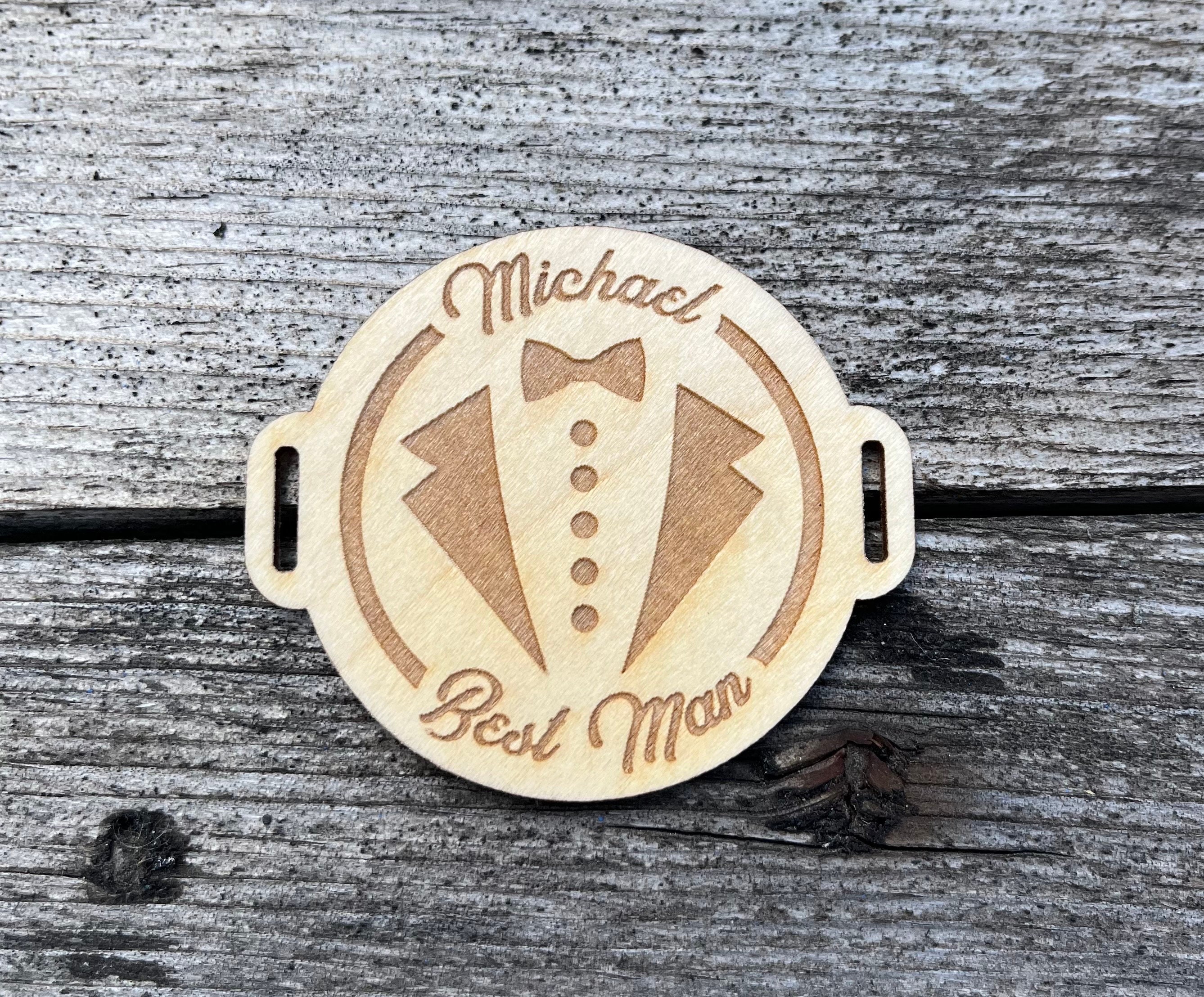 Personalized Groomsman Gift Tags set Wedding Favors Laser Engraved Wood ...